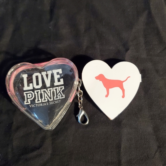 PINK Victoria's Secret | Bags | Victorias Secret Pink Clear Logo Heart ...